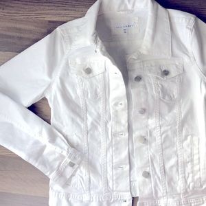 LOFT | Jackets & Coats | Loft White Denim Jacket | Poshmark